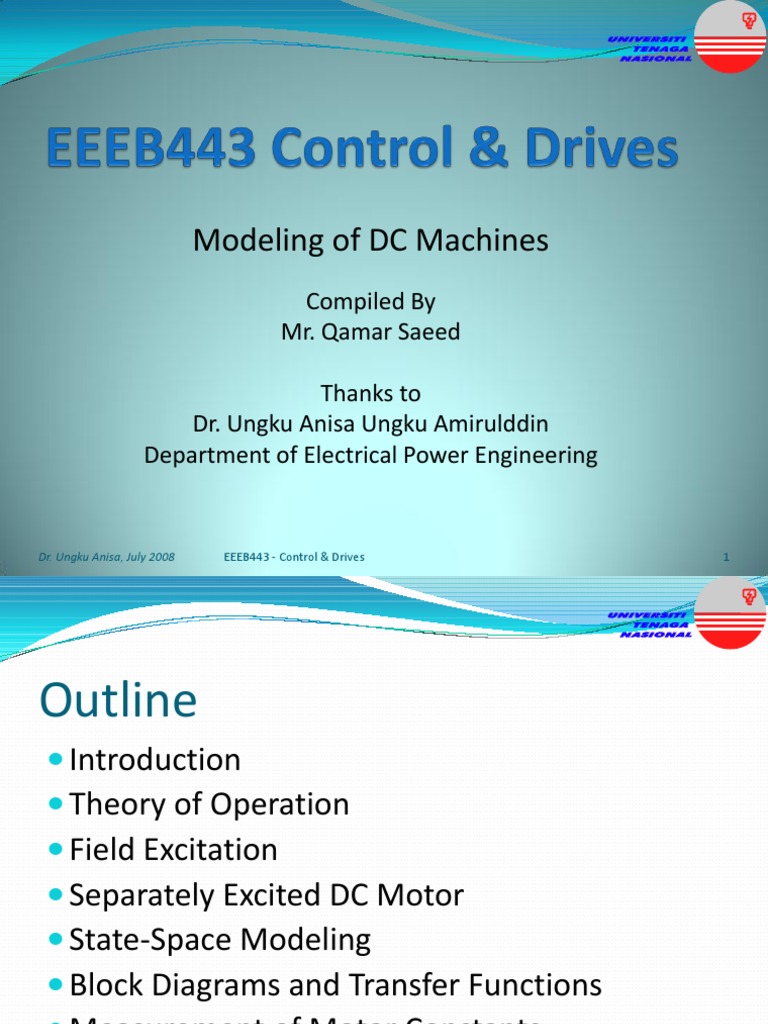 DC Machine Modeling and Analysis Guide | PDF | Electric Motor ...