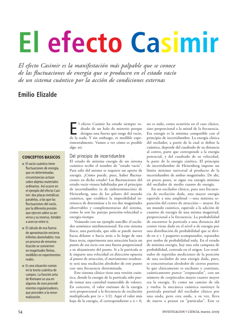 El Efecto Casimir | PDF