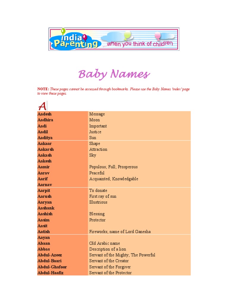 Baby Names | PDF | Vishnu | Shiva