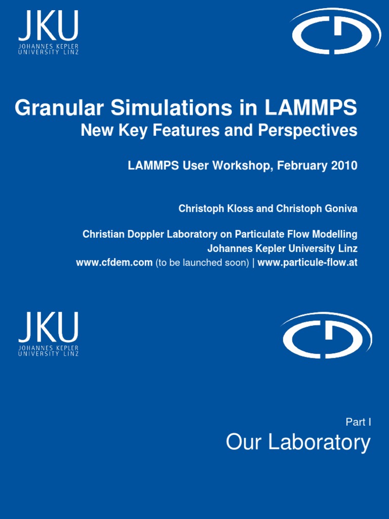 A New 'GRANULAR' Package for LAMMPS: Key Features and Future ...