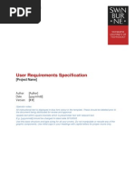 URS User Requirement Specification Template r01 | PDF