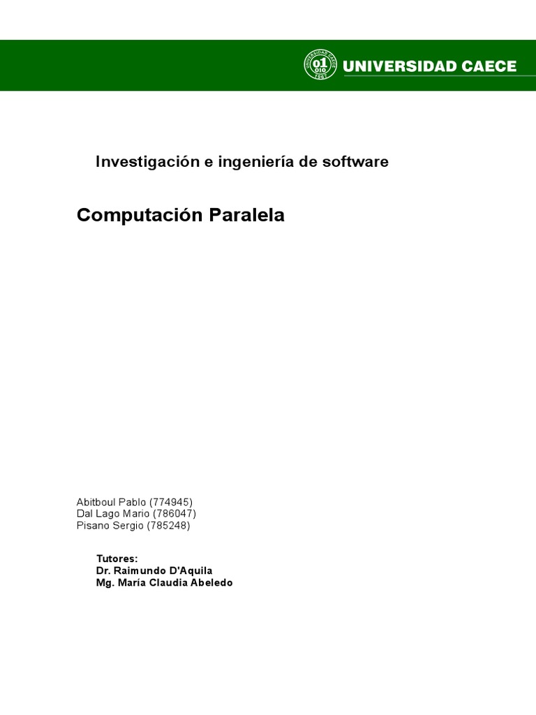 Computacion Paralela | PDF | Unidad Central de procesamiento | Computación paralela