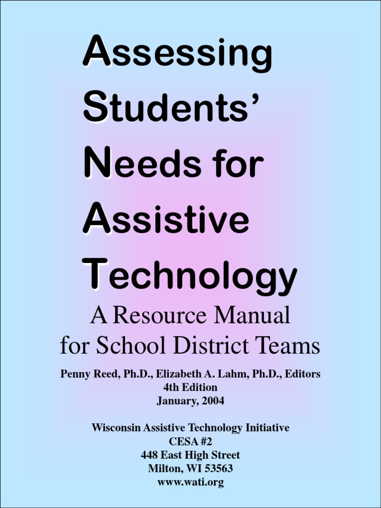 Assessing Students Needs For Assistive Technology | PDF ...