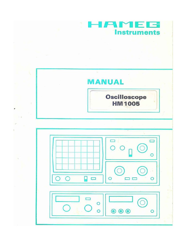 Hameg Hm1005 Oscilloscope French Um | PDF