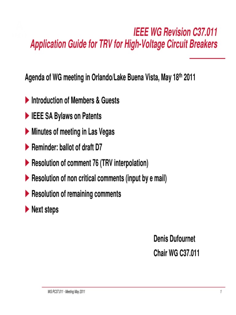 Application Guide For TRV For High-Voltage Circuit Breakers PDF | PDF ...