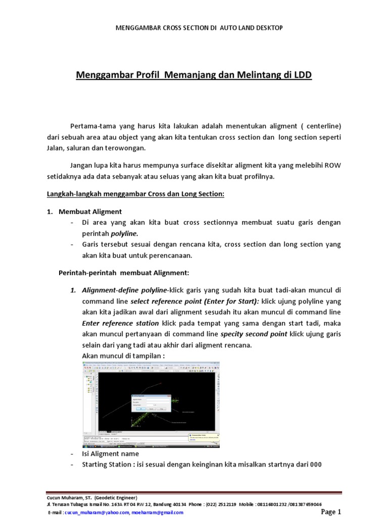 Menggambar Profil Memanjang Dan Melintang Di LDD | PDF