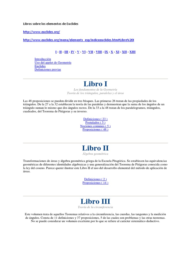 Libros Sobre Los Elementos de Euclides | PDF | Geometría | Triángulo
