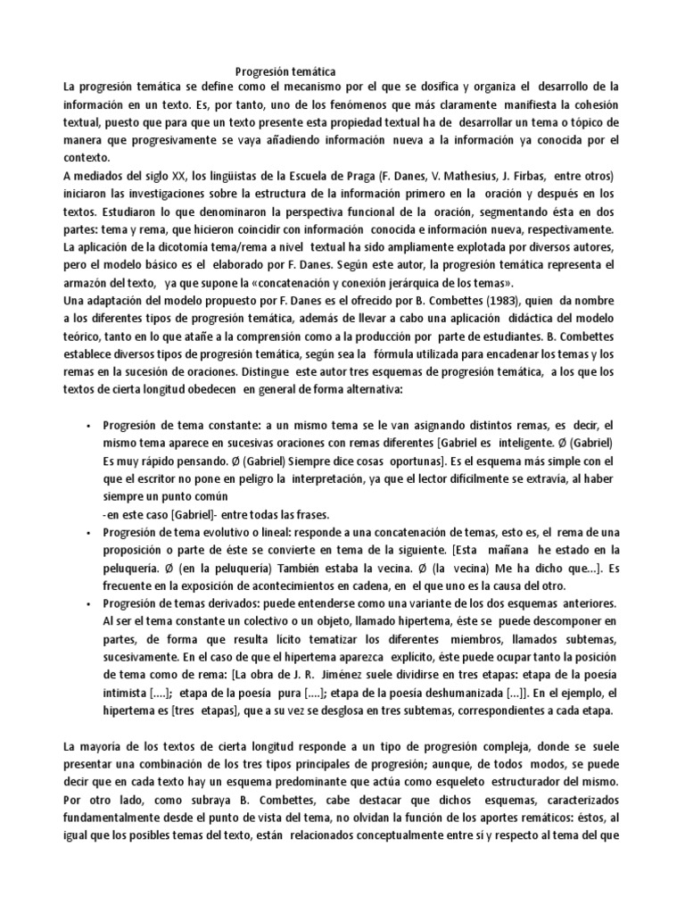 Progresion Tematica | PDF | Evolución | Información