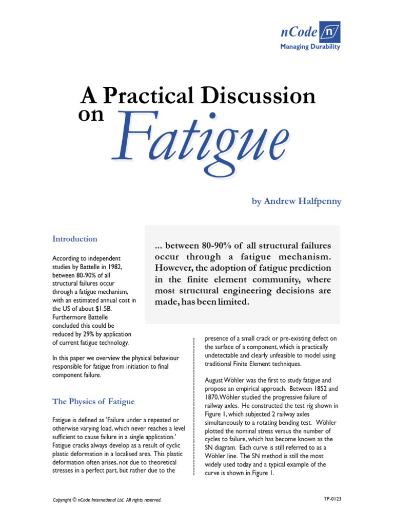 NCode Practical Fatigue | Fatigue (Material) | Fracture | Free 30-day Trial | Scribd