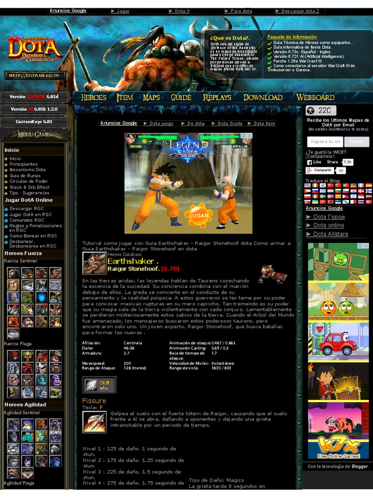 Guia Earthshaker - Raigor Stonehoof - Guia de DotA | PDF | Blizzard Entertainment | Juegos en línea
