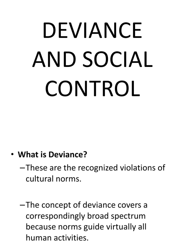 What Is Deviance | PDF | Deviance (Sociology) | Norm (Social)