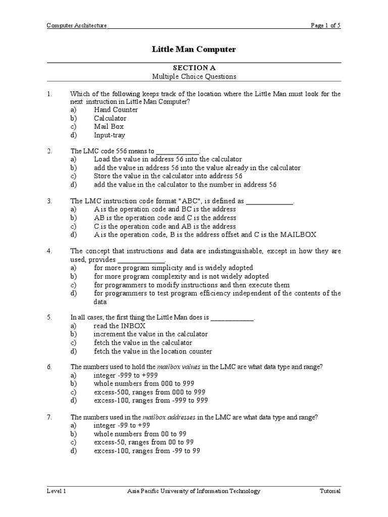 Apu Carc 03 LMC | PDF | Computer Program | Programming