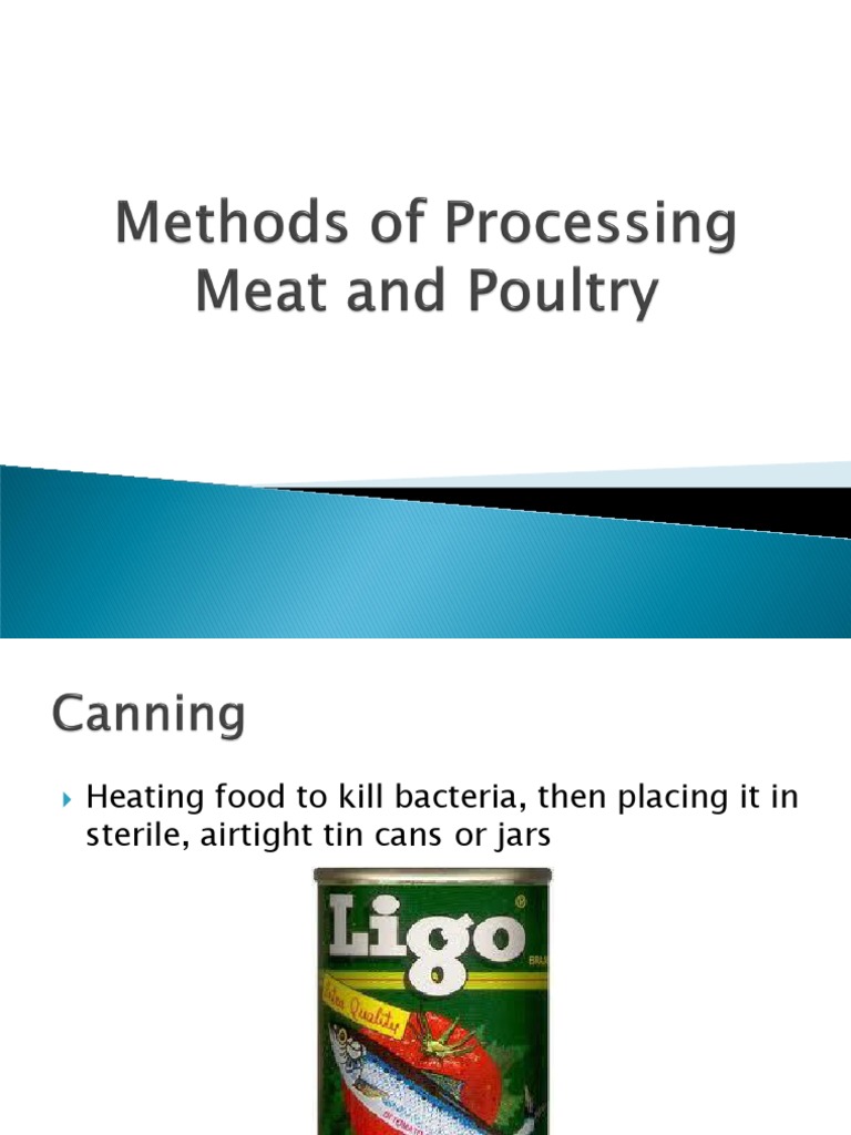 Methods of Processing Meat and Poultry | PDF