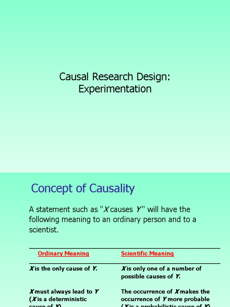 Understanding Causal Research Design | PDF | Causality | Experiment