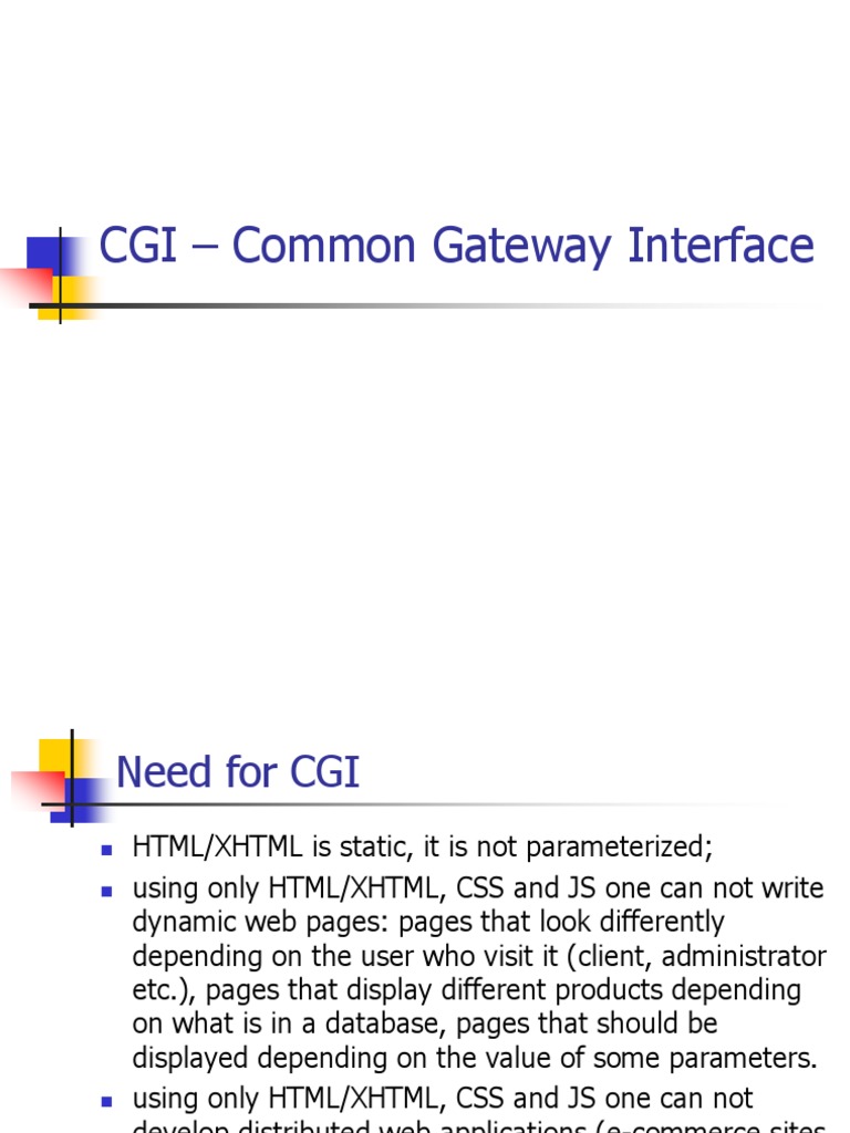 CGI - Common Gateway Interface | PDF | Hypertext Transfer Protocol ...