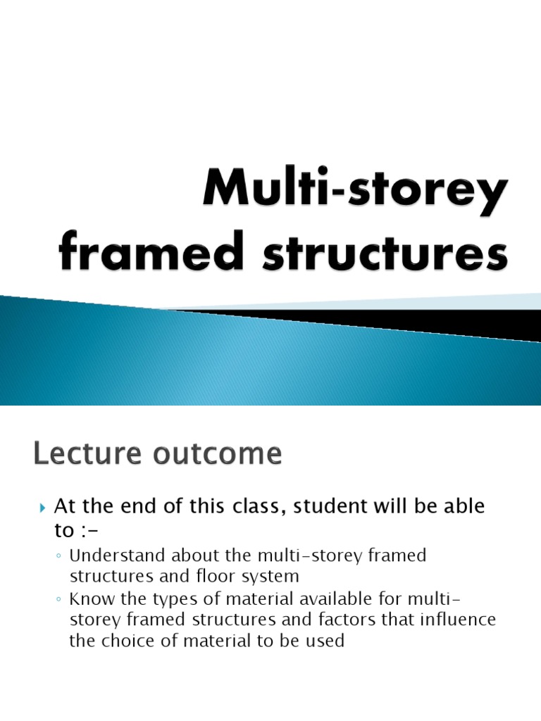 Multi-Storey Framed Structures | PDF | Precast Concrete | Building Technology