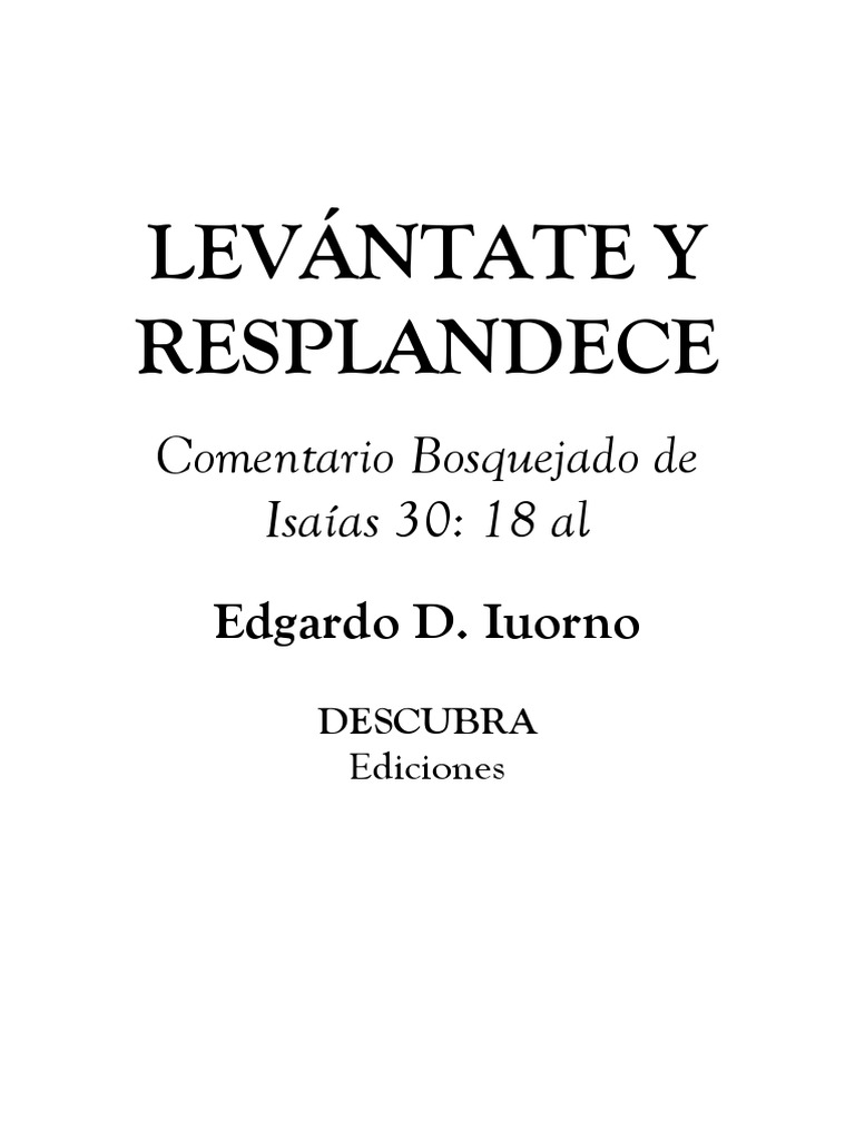 Levantate y Resplandece | PDF | Salvación | Cristo (título)