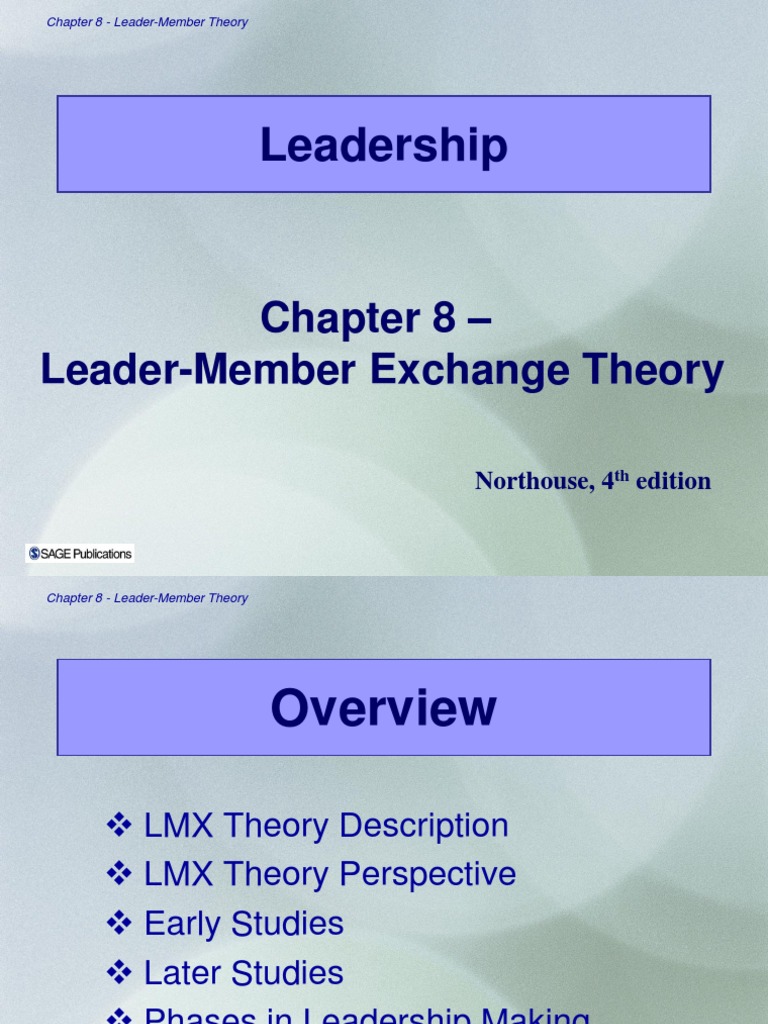Leadership: - Leader-Member Exchange Theory | PDF | Career & Growth