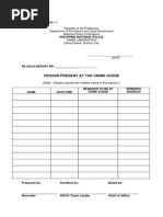 CSI Form 1 First Responders Form | PDF | Crime Scene | Forensic Science