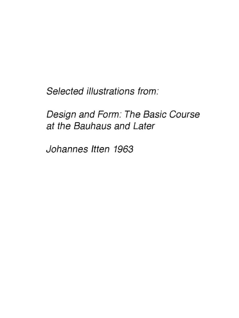 Johannes Itten Design Form | PDF