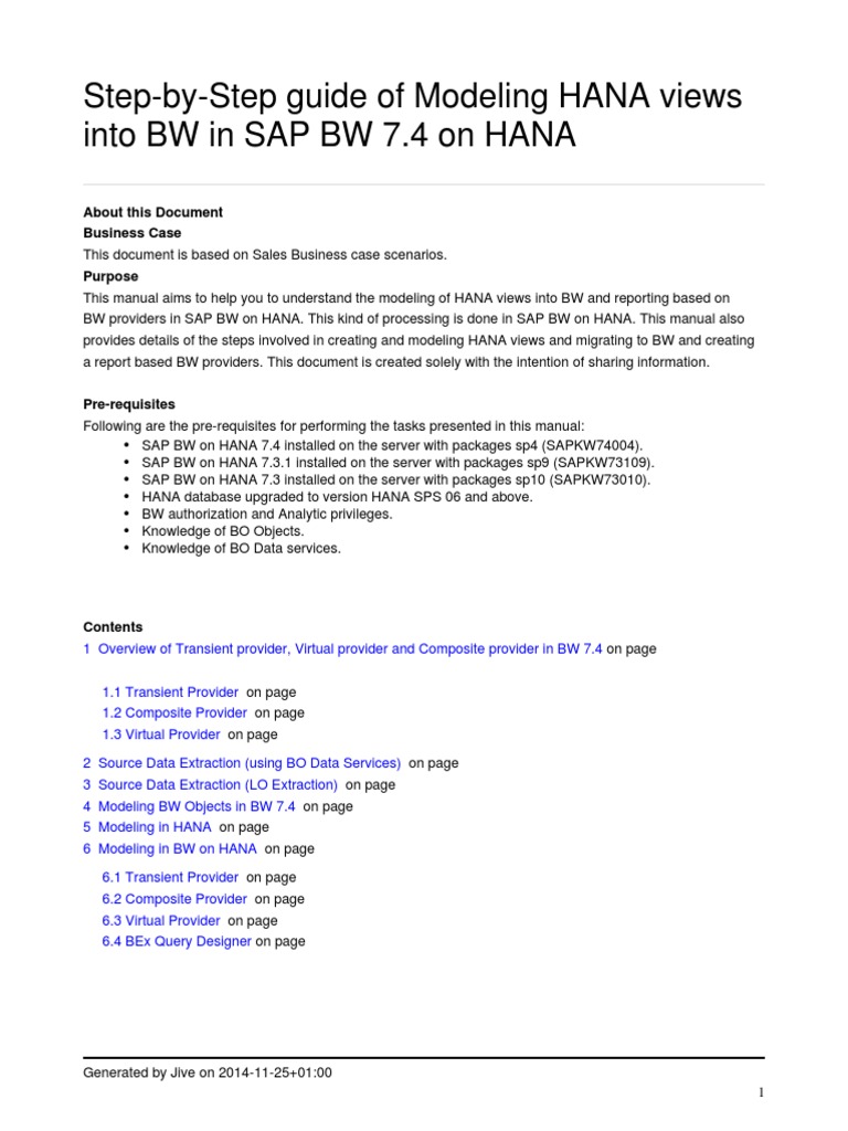 Step-By-Step Guide of Modeling HANA Views Into BW in SAP BW 7.4 On HANA ...