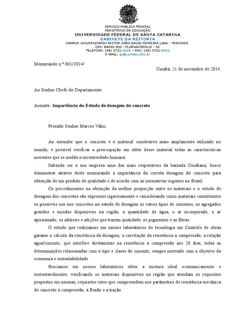 Como fazer - Modelo Memorando | Economia | Concreto