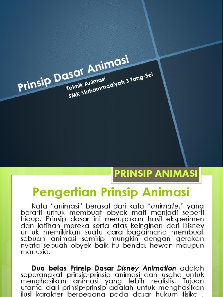 Teknik Animasi - Prinsip Animasi | PDF