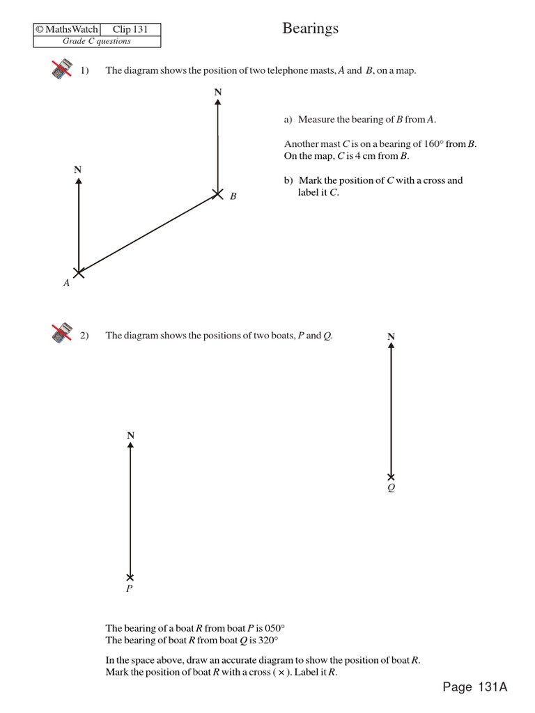 Bearings Worksheet (C) - Clip 131 | PDF