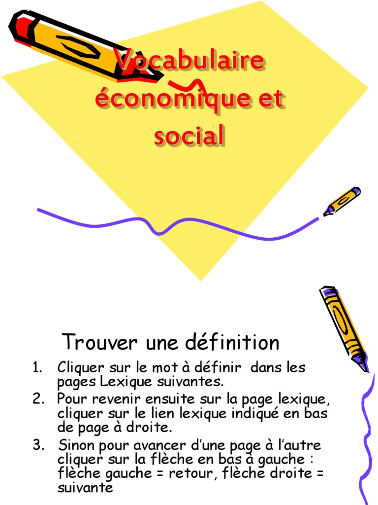 Vocabulaire Economique Francais | PDF | Agriculture | Argent