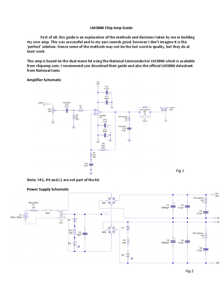 LM3886 ChipAmp Guide | PDF | Amplifier | Root Mean Square