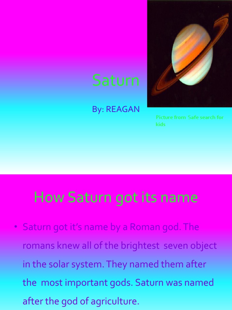 How Saturn Got Its Name and Facts | PDF