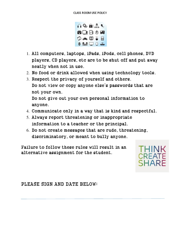 Classroom Use Policy | PDF
