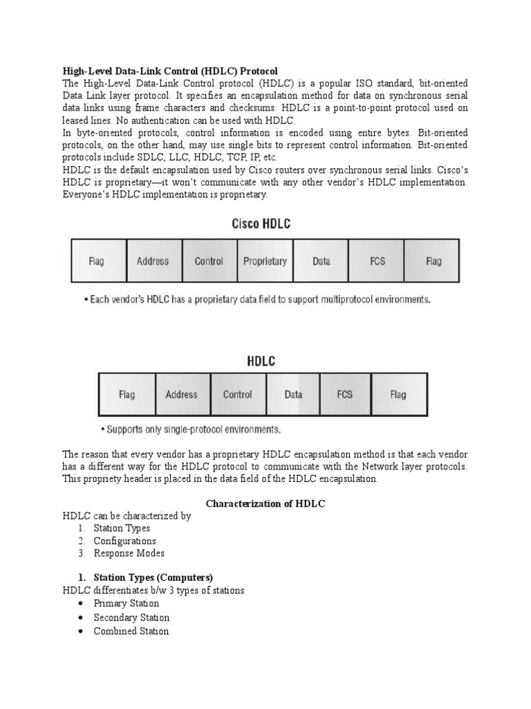 HDLC Protocol | PDF | Communications Protocols | Networking Standards