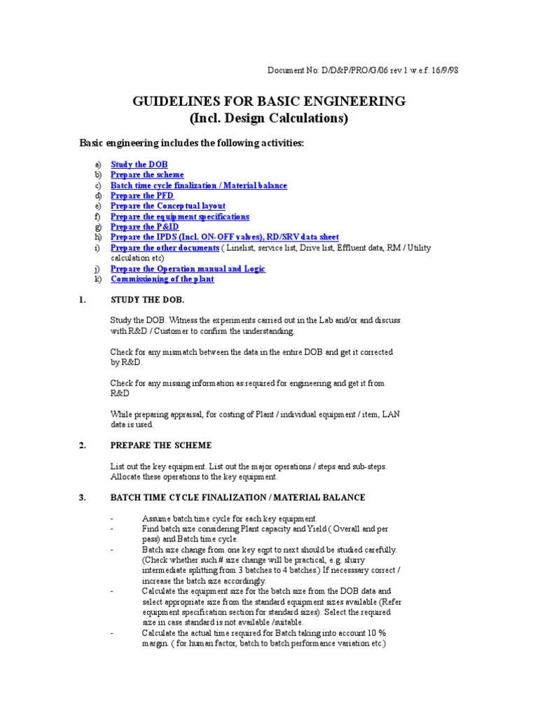BASIC ENGINEERING (Incl Design Calculations) | Download Free PDF ...