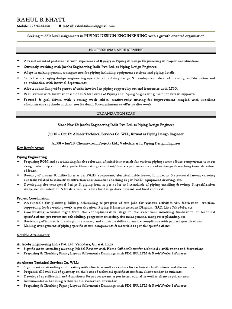 CV Piping Design | PDF | Specification (Technical Standard) | Procurement