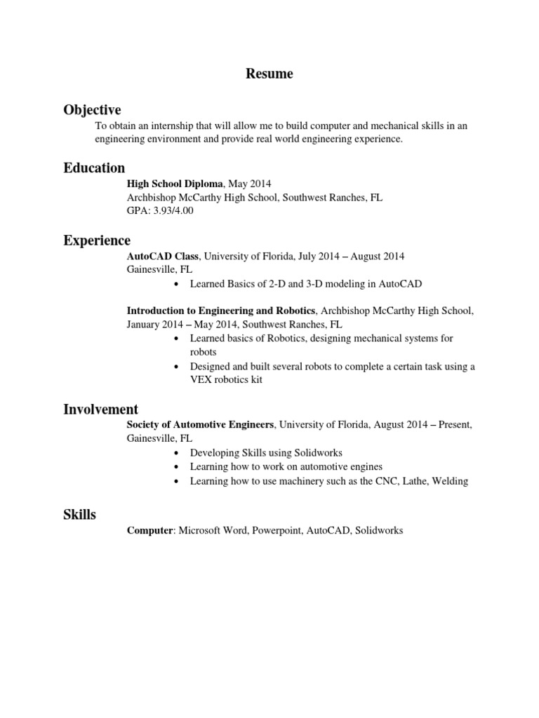 Resume Draft 2 | PDF