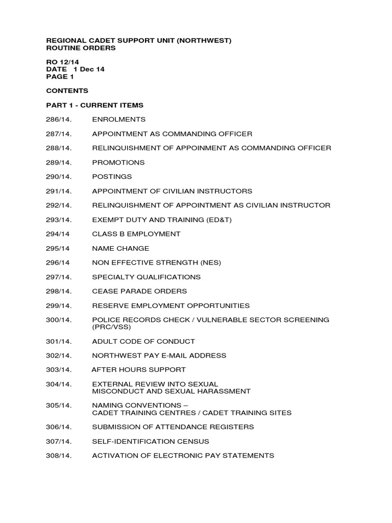 RCSU Northwest December ROs | PDF | Cadet | Military Organization