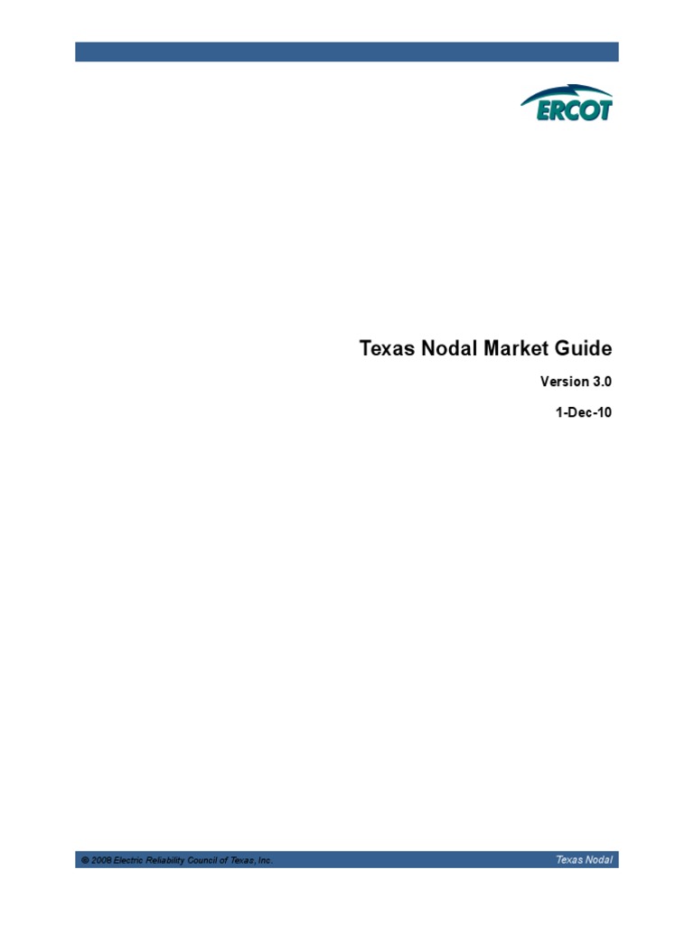 ERCOT Nodal Market Guide v3.0 | PDF | Electrical Grid | Electric Power