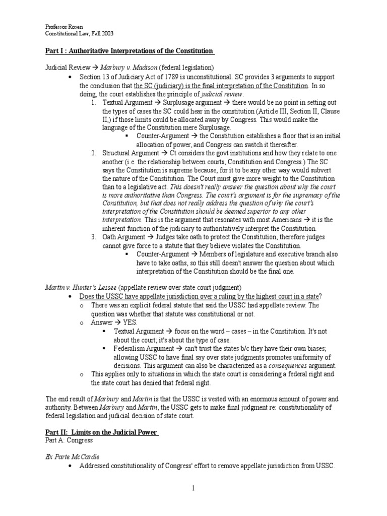 An Analysis of Key Supreme Court Cases Establishing the Doctrine of ...