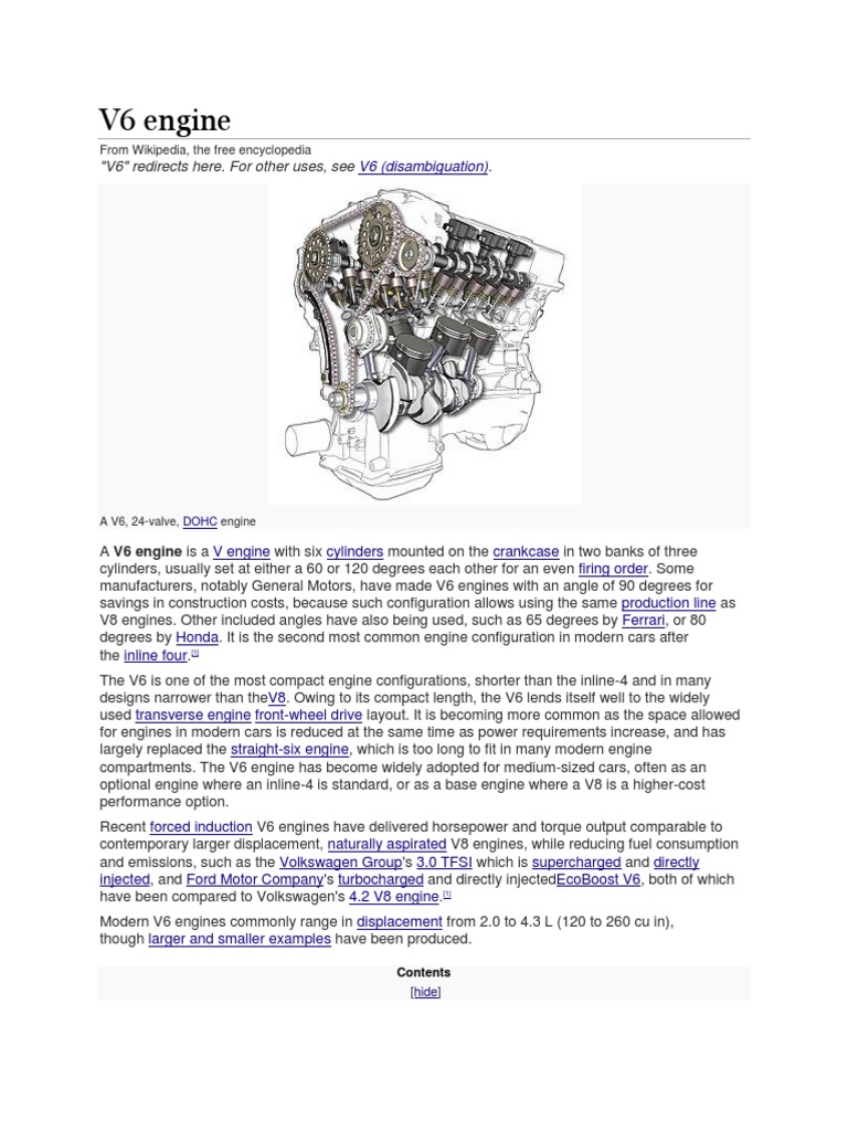 V6 Engine | PDF | V6 Engine | V8 Engine