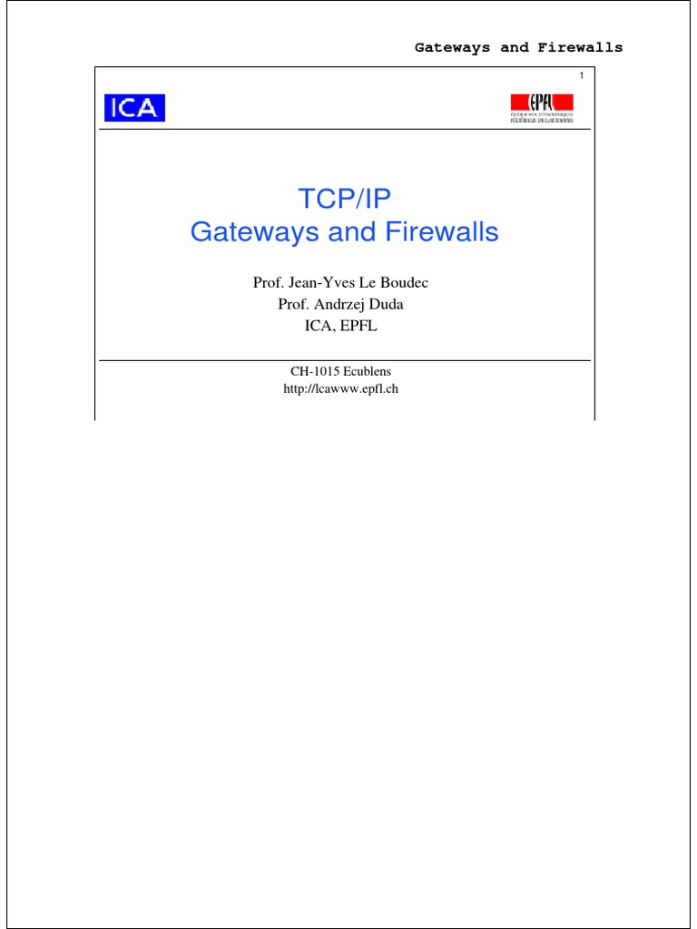 Transport Gateway | PDF | Firewall (Computing) | Transmission Control Protocol