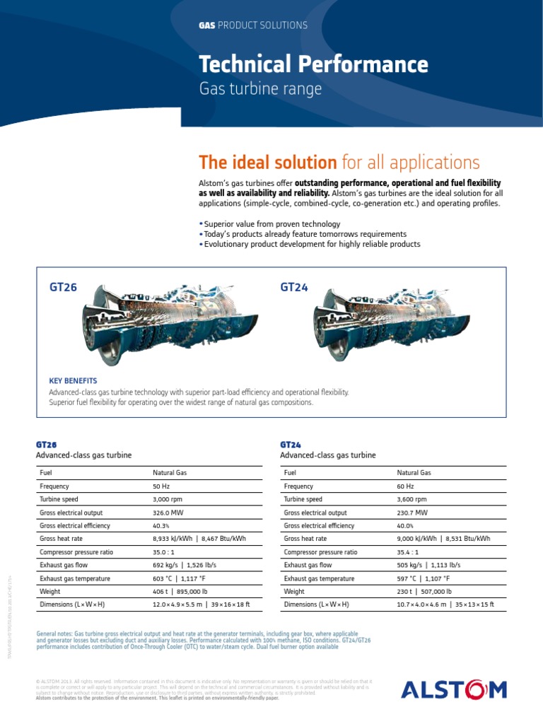 Alstom Gas-Turbines-Technical-Performance | PDF