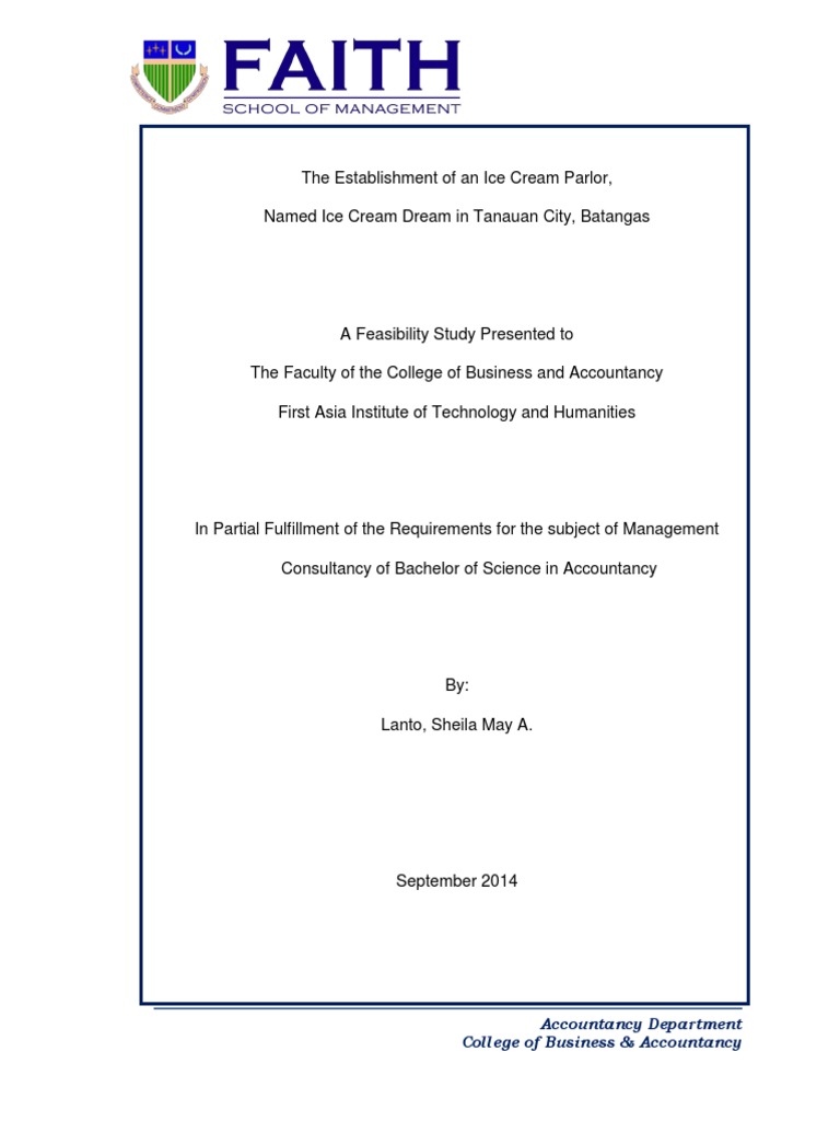 Feasib-Ice Cream Dream | PDF | Expense | Balance Sheet