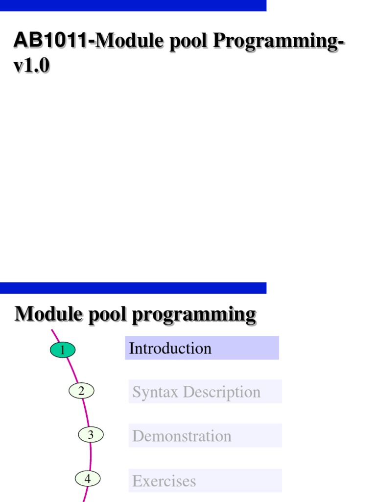 Module Pool | PDF | Software | Computer Programming
