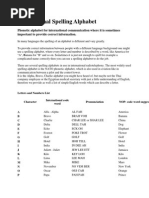 Phonetic Alphabet Used in Hotel and Tourism Industry | PDF