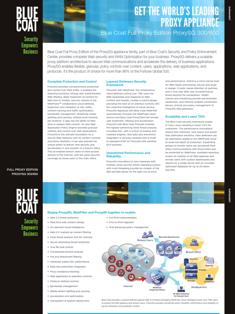 BlueCoat ProxySG | PDF | Proxy Server | Cloud Computing