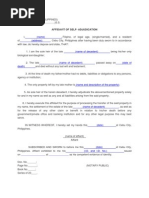 Affidavit of Self-Adjudication | PDF | Affidavit | Civil Law (Common Law)