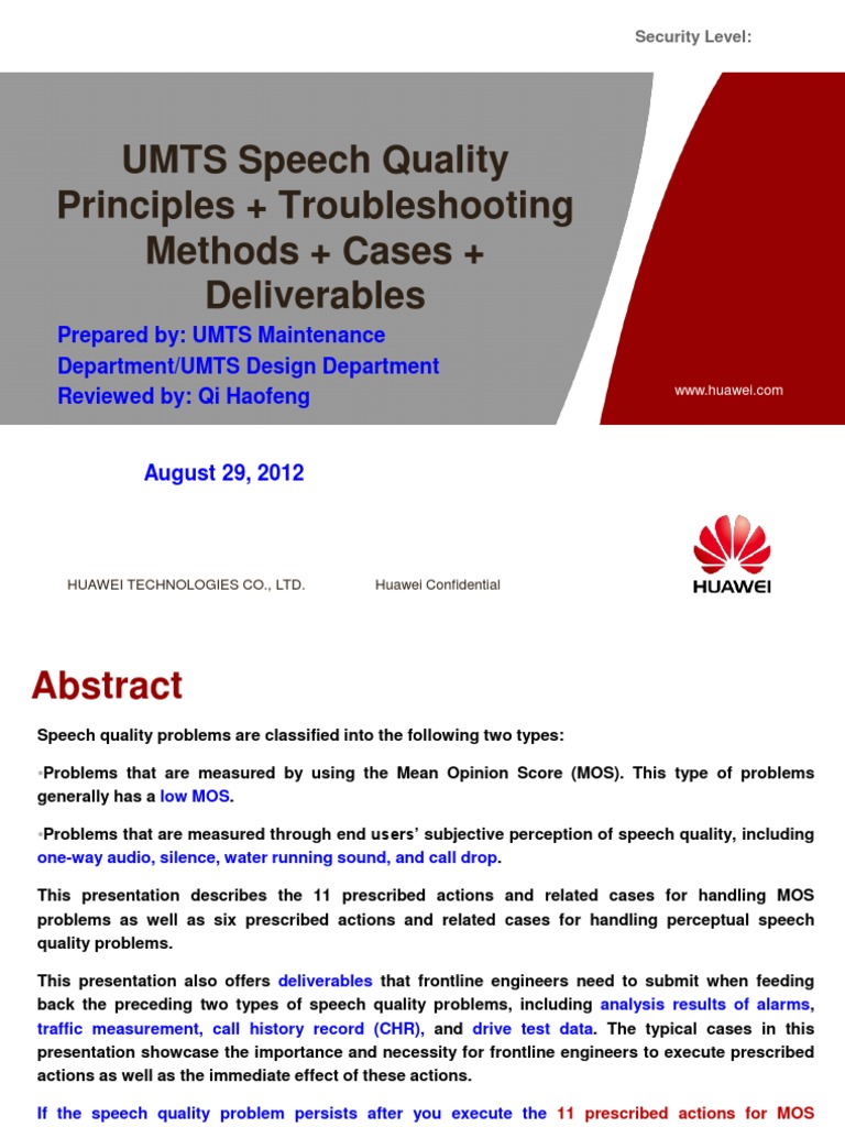 MOS Audio Quality Troubleshooting Guide | PDF | Asynchronous Transfer ...
