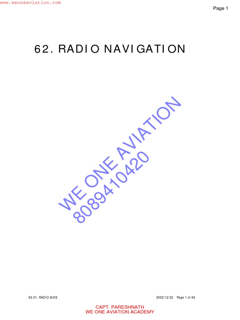 Understanding Radio Navigation Aids | PDF | Wireless | Radio