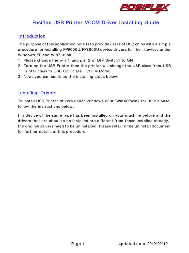 USB Device VCOM Drivers Installing Guide | Download Free PDF | Device ...